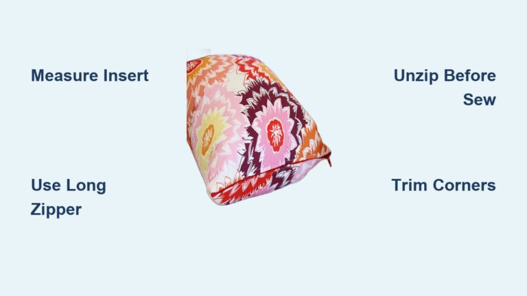 How to Make a Zippered Pillow Cover